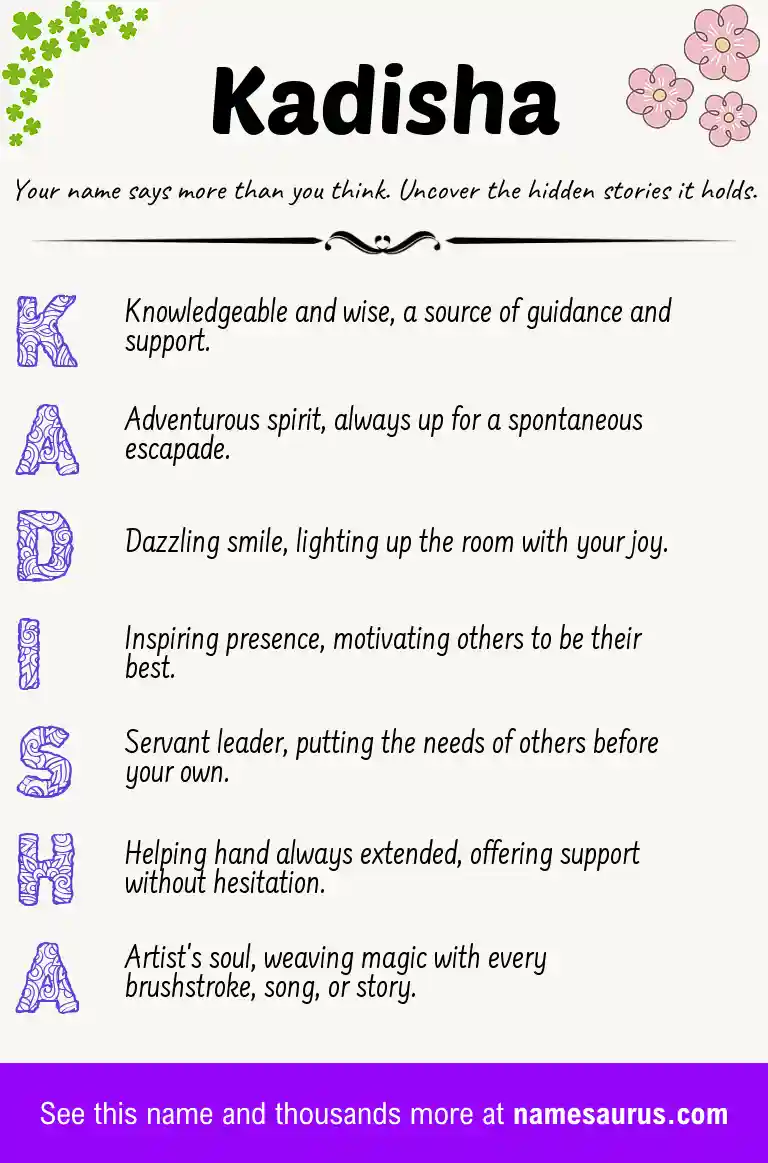 Unveiling Kadisha: Meaning, Origin, Nicknames, Popularity & More